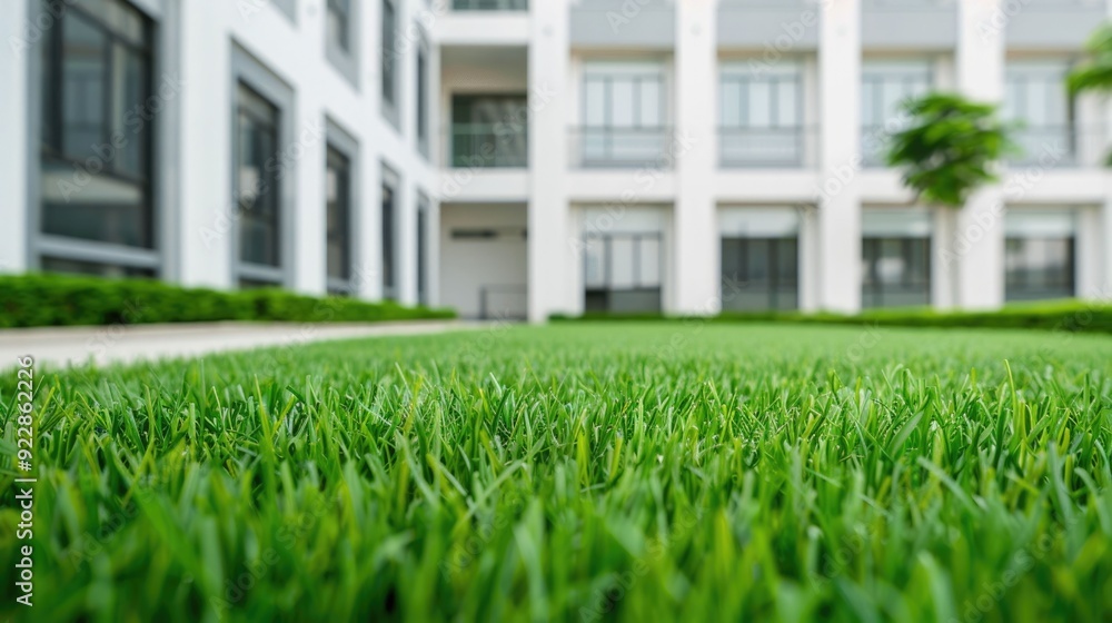 Exterior view of a modern residential apartment building with ...