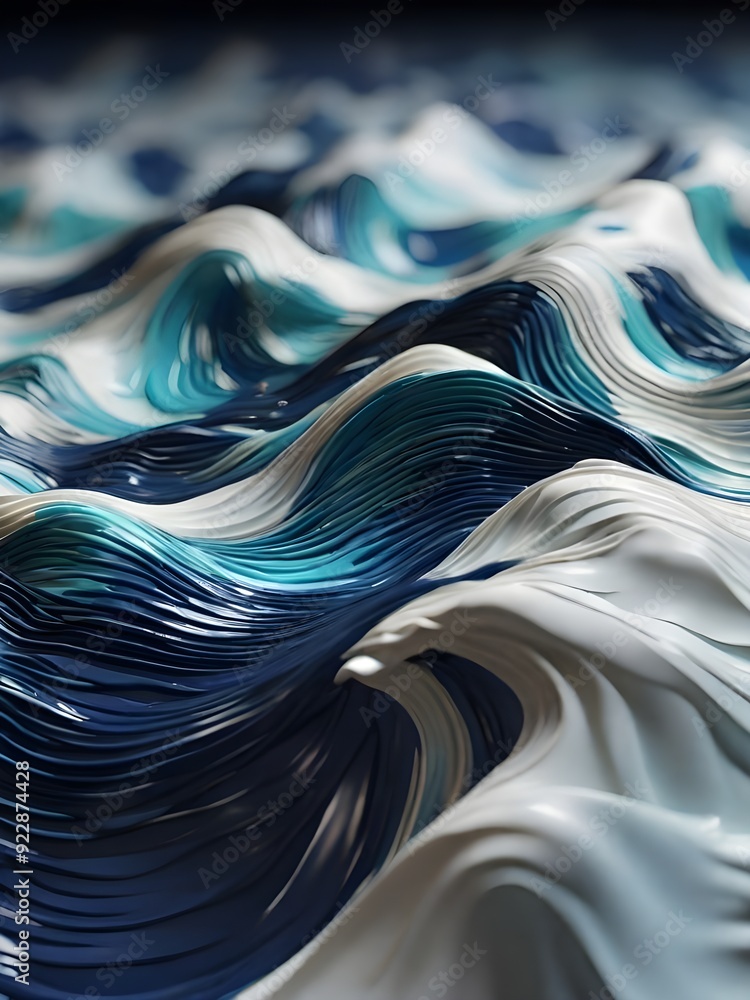 A mesmerizing composition of waves of computer code, depicted in a ...