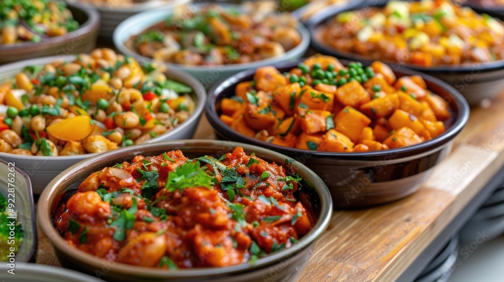 Assortment of Vibrant and Colorful Dishes Showcased at a Lively African ...