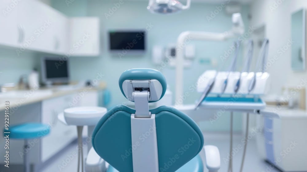 A dental extraction procedure taking place in a clean modern medical ...