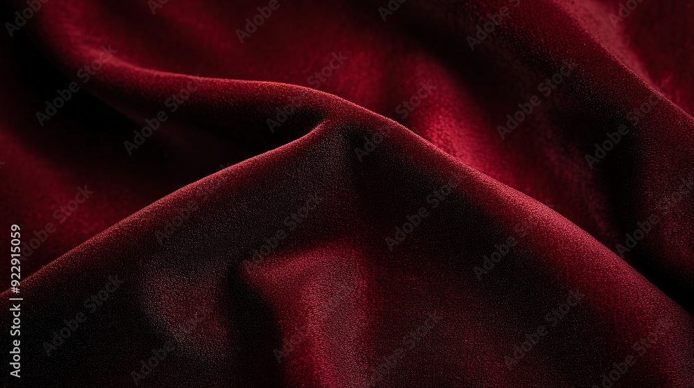 Red Velvet Drape: A captivating close-up of luxurious red velvet fabric ...