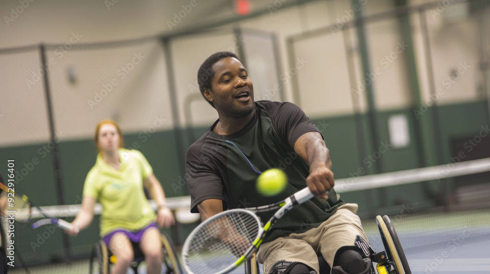 Adaptive Tennis Fun: Person with Spina Bifida Enjoys Game with Friends ...