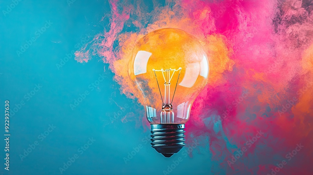 Bold startup scene featuring a powerful idea igniting the future of innovation and business ...