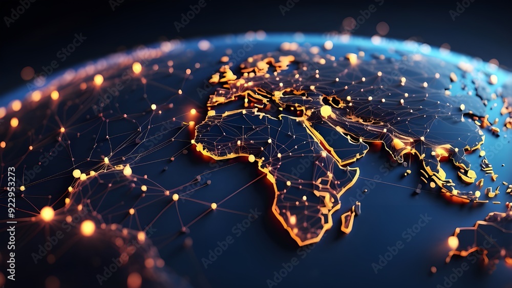 An electronic depiction of international communication networks ...