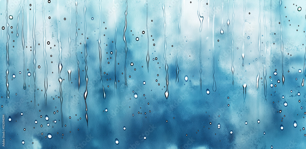 Raindrops on a window for rainy weather, Aqua drops texture of rain ...