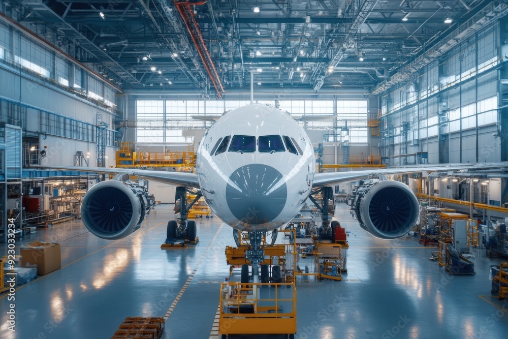 A smart factory producing aerospace components exemplifies Industry 4.0 ...