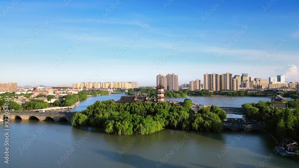 east lake scenic area, pinghu city, bao benzen temple, temples ...