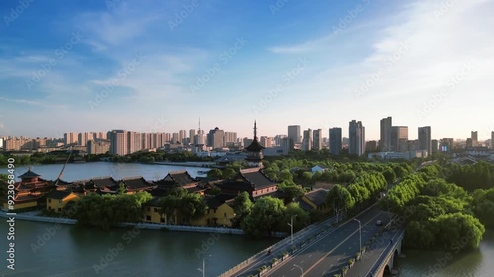 east lake scenic area, pinghu city, bao benzen temple, temples ...