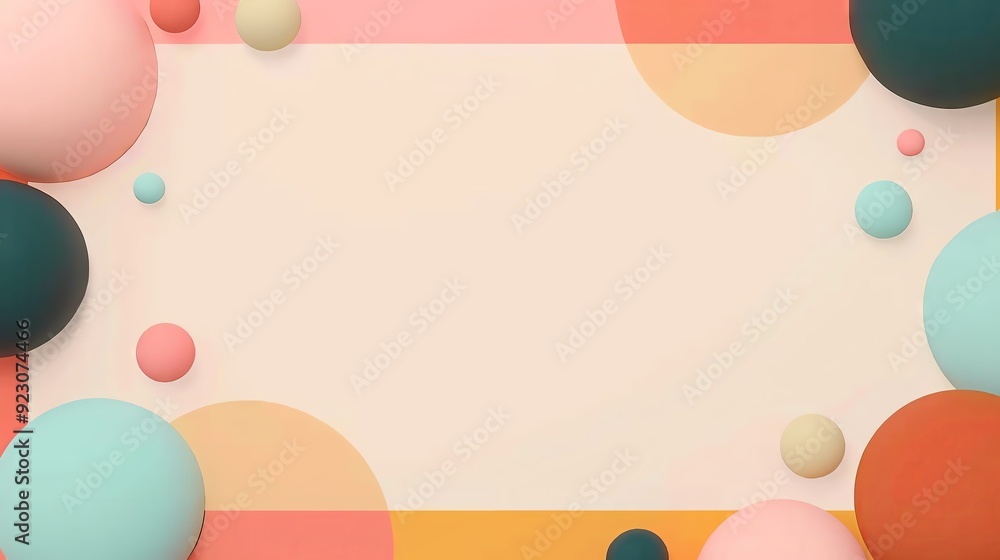 Colorful abstract background featuring soft circles and geometric ...