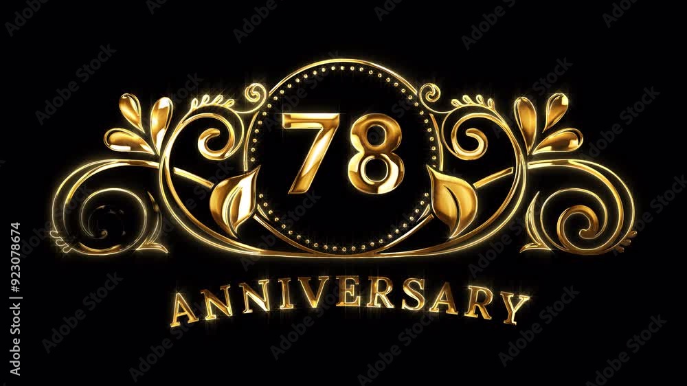 78th Anniversary Celebration. Happy 78 Years Anniversary Animation in ...