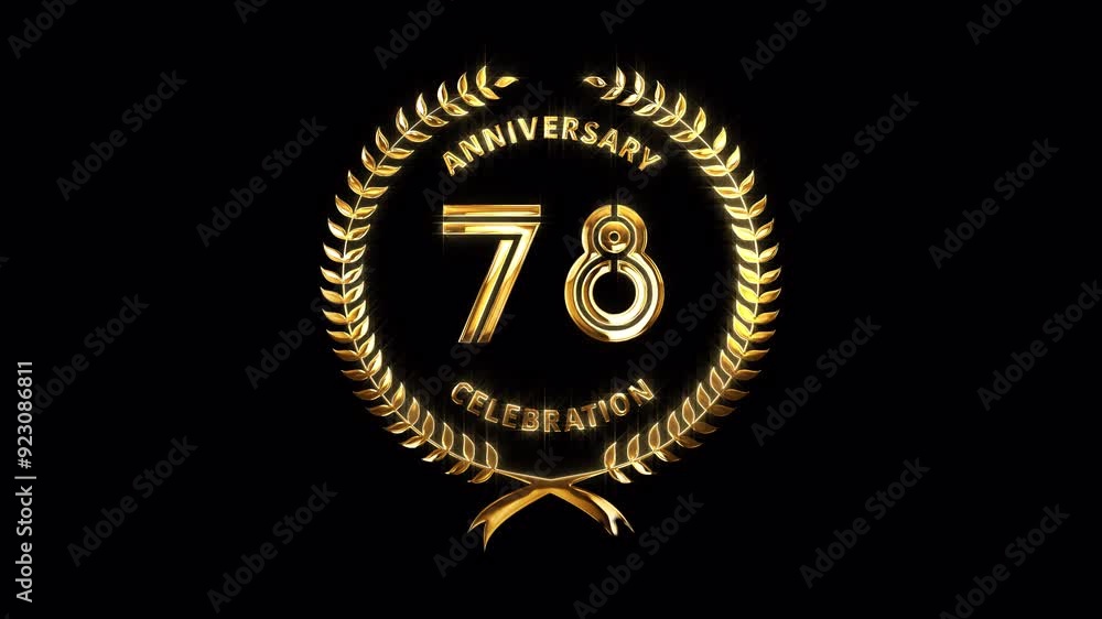 78th Anniversary Celebration. Happy 78 Years Anniversary Animation in ...