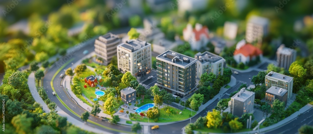 Futuristic Urban Planning: 3D Isometric Cityscape with Master Plan ...