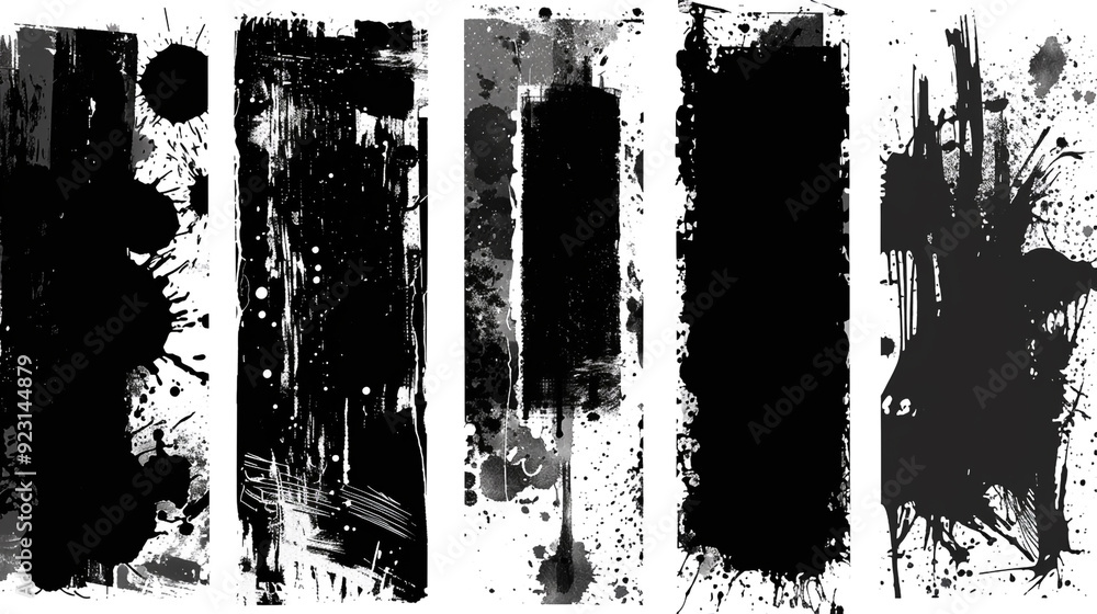 Rubbed aged texture with a halftone raster pattern. Monochrome noise of ...