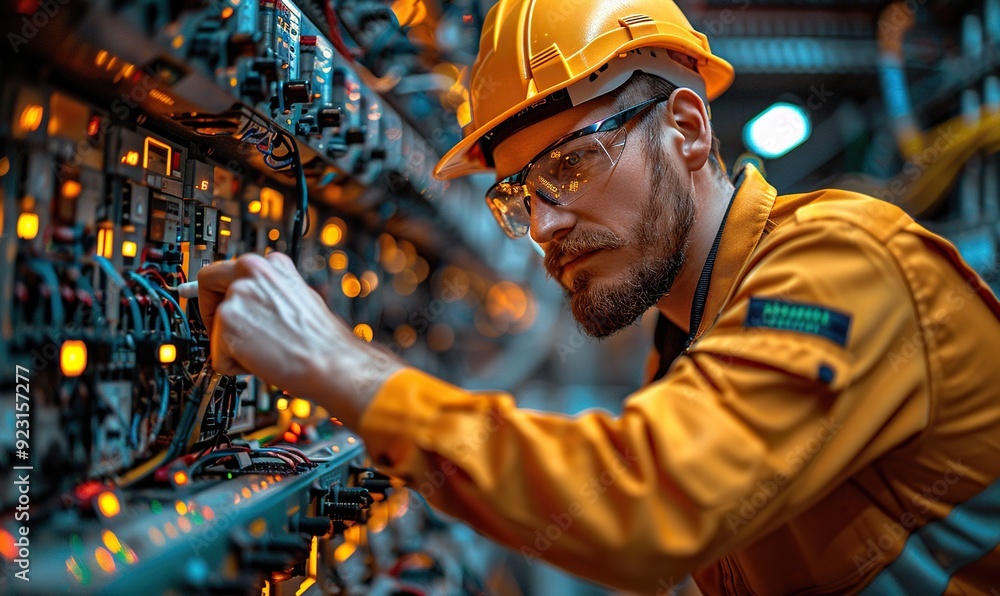 electricity,electrical maintenance service engineer hand holding ac ...