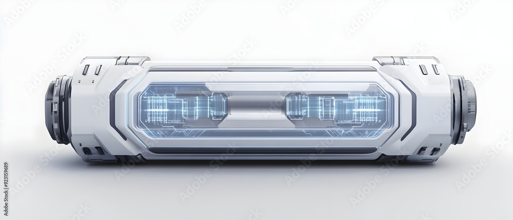 Detailed of a futuristic power storage system featuring an advanced ...