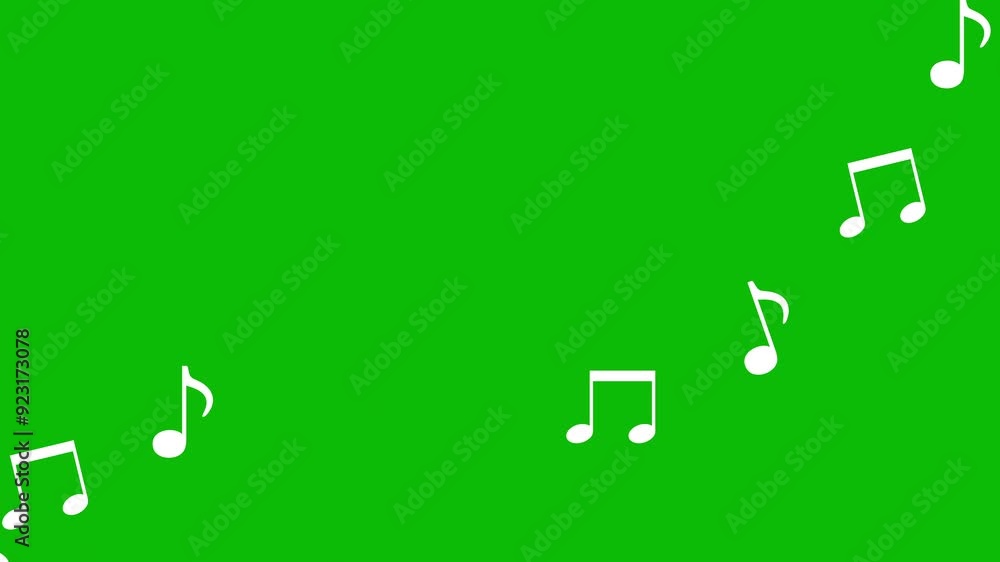 Musical Notes Animated Background Flying Musical Notes Chroma Key Green ...