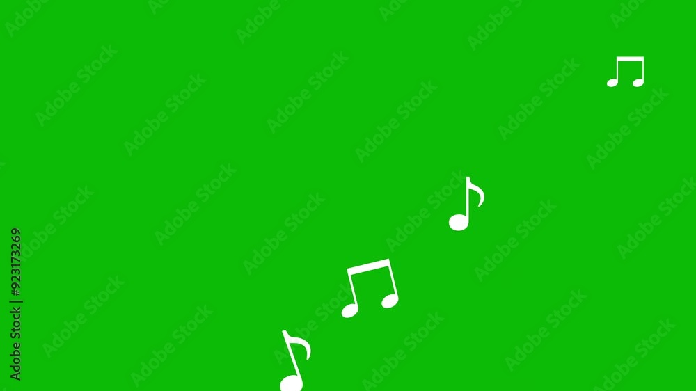 Musical Notes Animated Background Flying Musical Notes Chroma Key Green ...