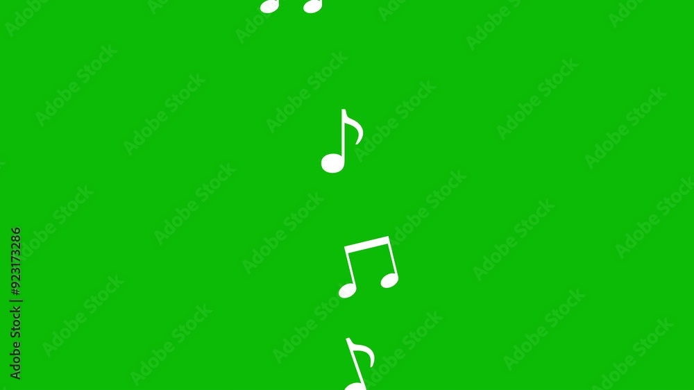 Musical Notes Animated Background Flying Musical Notes Chroma Key Green ...
