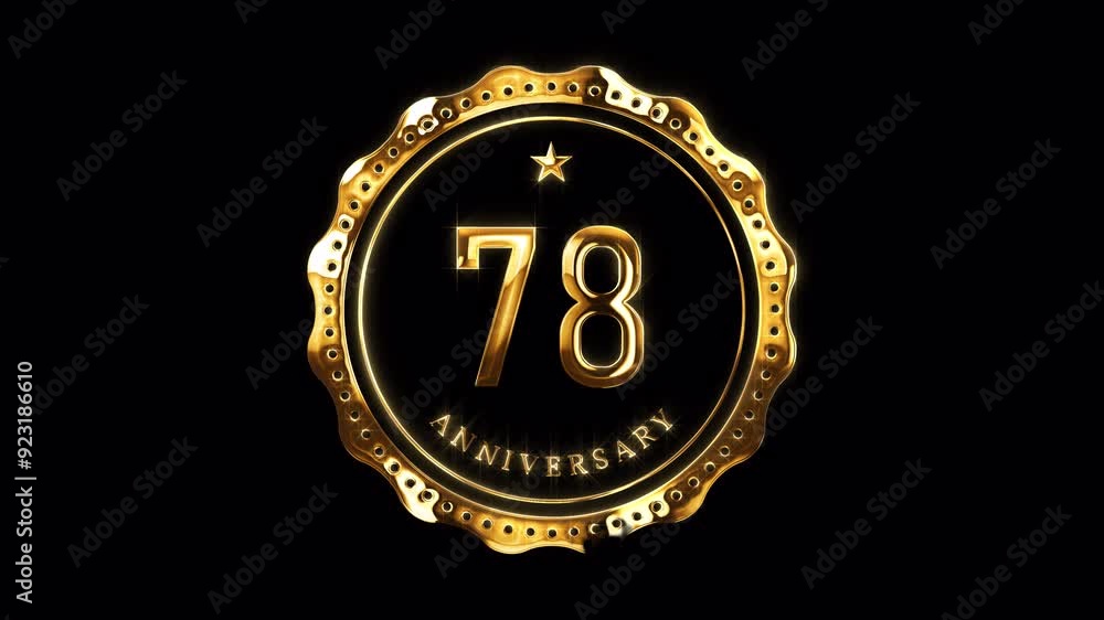 78th Anniversary Celebration. Happy 78 Years Anniversary Animation in ...
