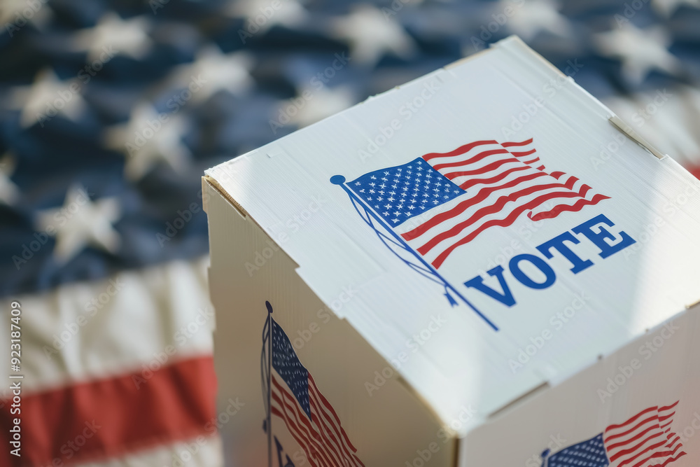 Voter Booth Ready for Election Day. A photo of a voting booth with the ...