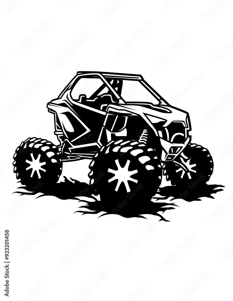 Vetor de ATV Illustration, Monster Truck Cut file, Racer Dad Stencil ...
