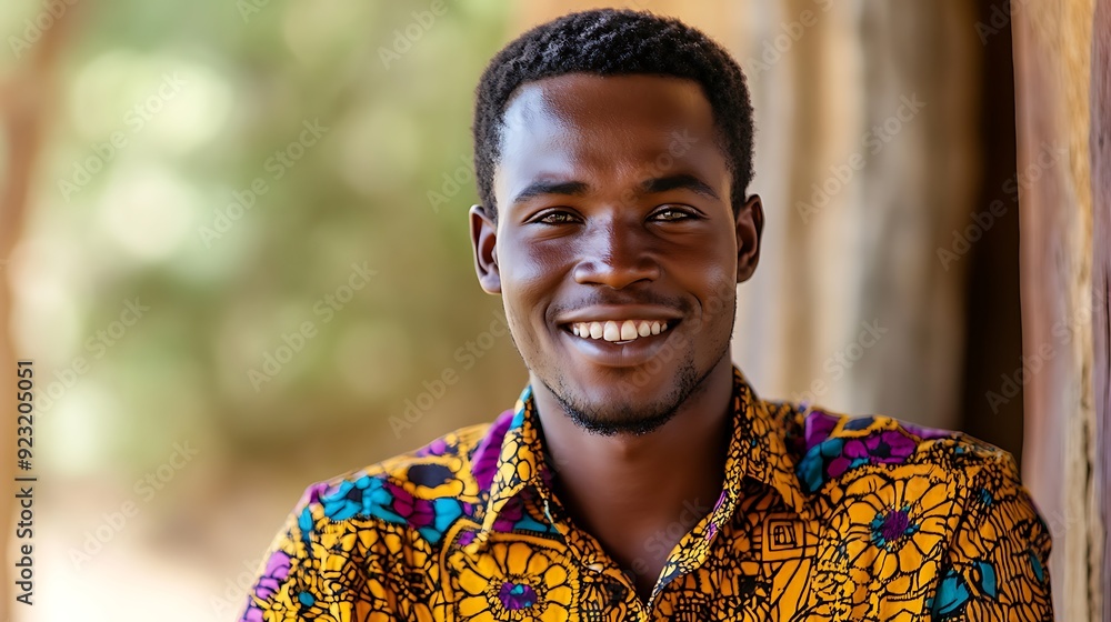 A handsome Tanzanian man. Tanzania. A cheerful young African man ...