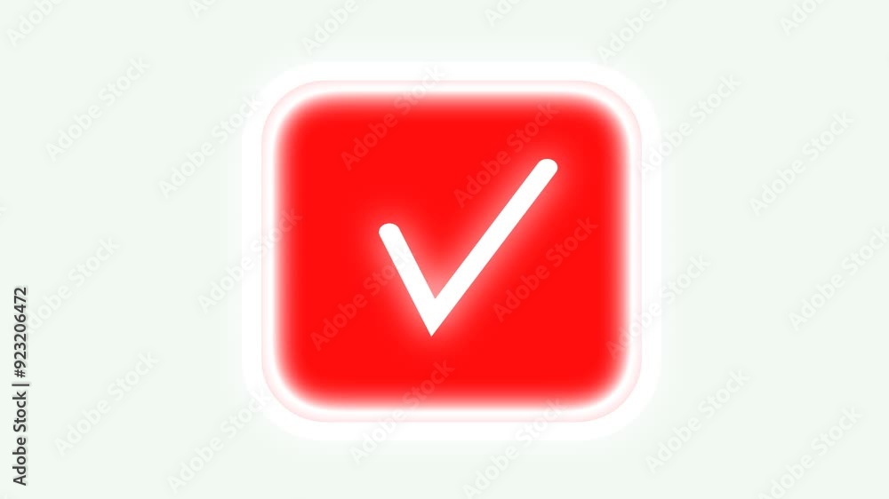 check mark sign or tick mark icon animation with round box. confirm ...