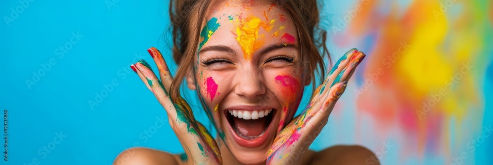 Whimsical Joy: A Cheerful Girl Immersed in the Playful Art of Drawing ...