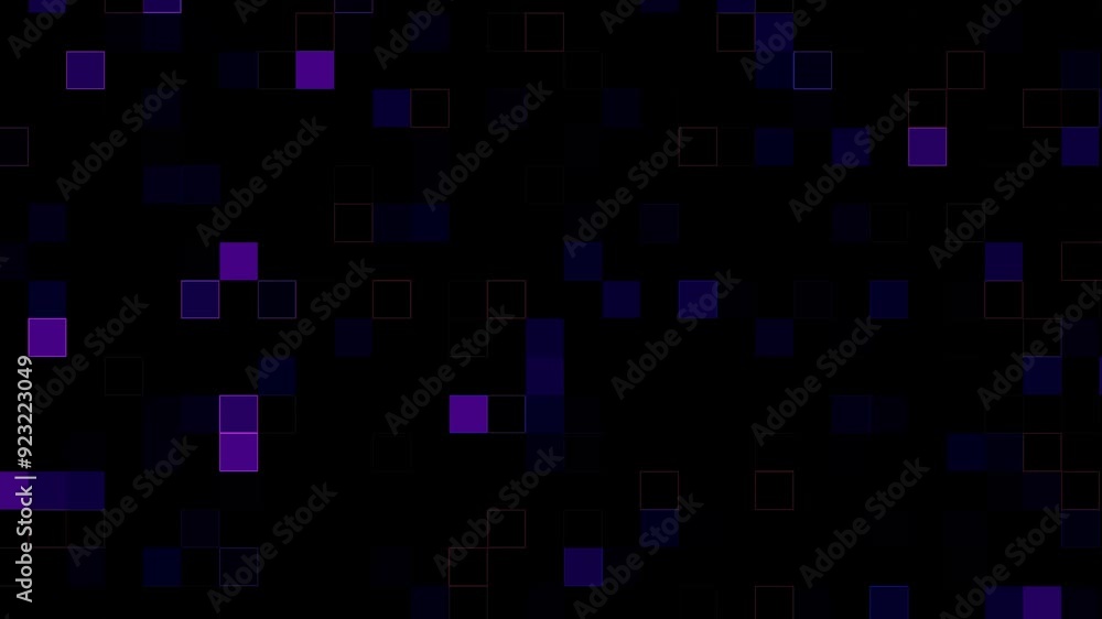 abstract digital background with squares pixel animation. cyclic ...