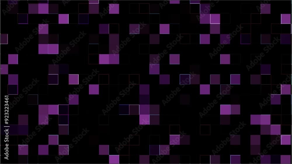 abstract digital background with squares pixel animation. cyclic ...