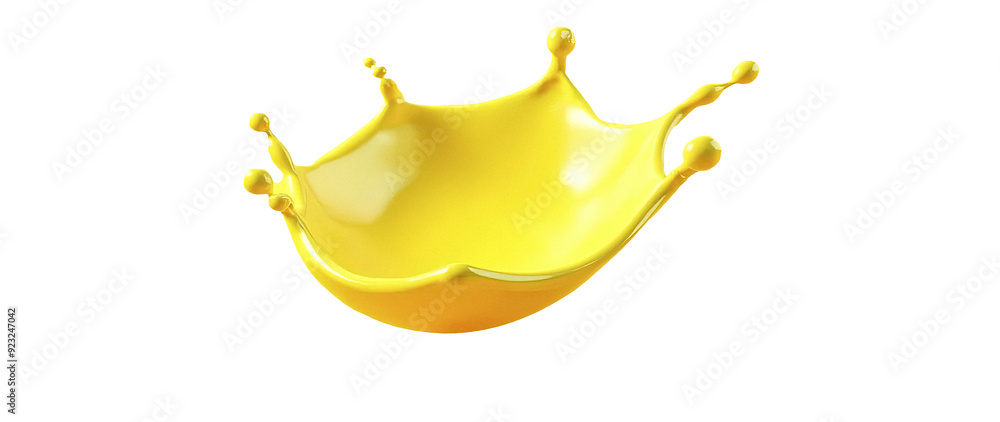 Dynamic yellow mango splash isolated on Png background with drops and ...