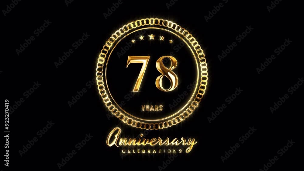 78th Anniversary Celebration. Happy 78 Years Anniversary Animation in ...