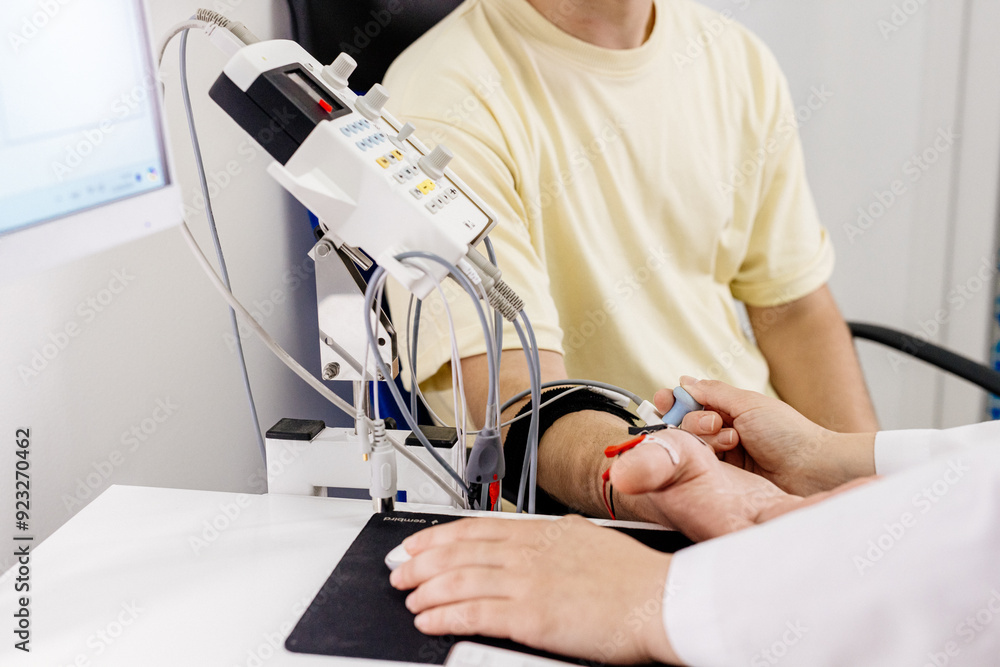 Electromyography for testing patient nerve activity. A modern medical ...
