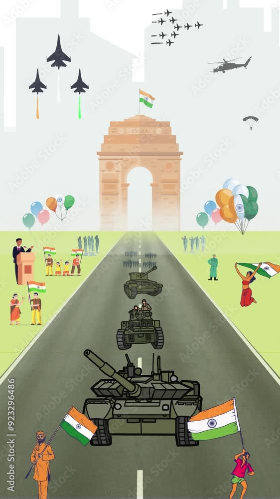 A vertical social media animation short video of the Indian ...