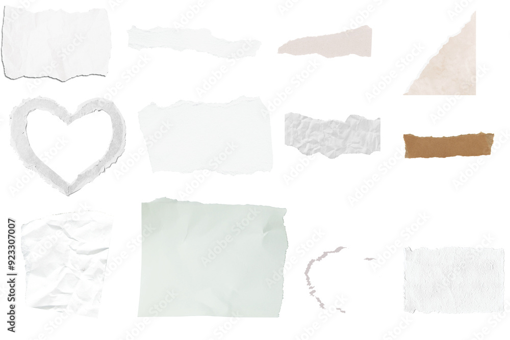 PNG - set of ripped white paper sheets png isolated on transparent ...