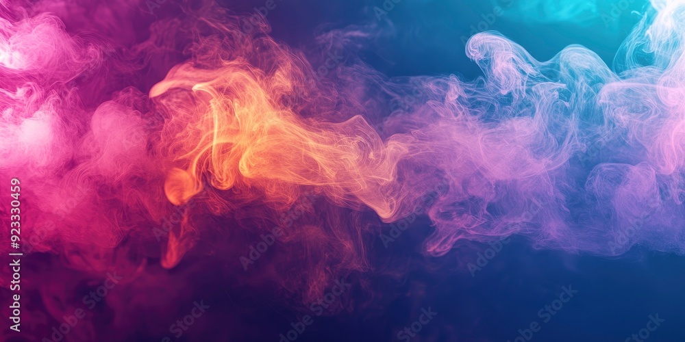 Abstract colorful, multicolored smoke spreading, bright background for ...