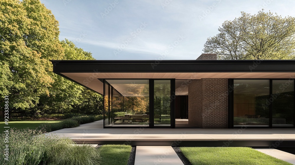 Sleek black roof gutter and downpipe system seamlessly integrates into ...