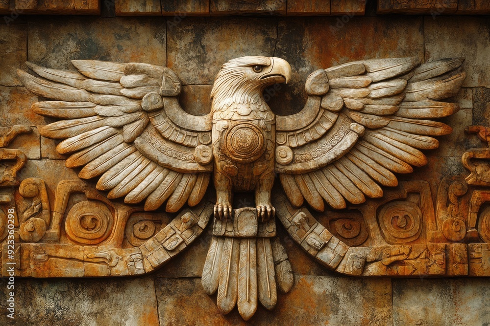Aztec Eagle: Ancient Symbol of Mayan Bird Gods and Deity in South ...