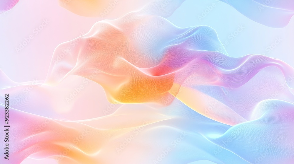 Generative art flow, AI-created abstract streams, seamless color ...