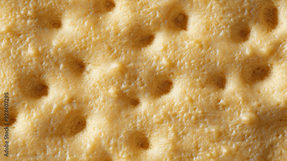 Extreme close-up of a single shortbread cookie surface texture. Pale ...