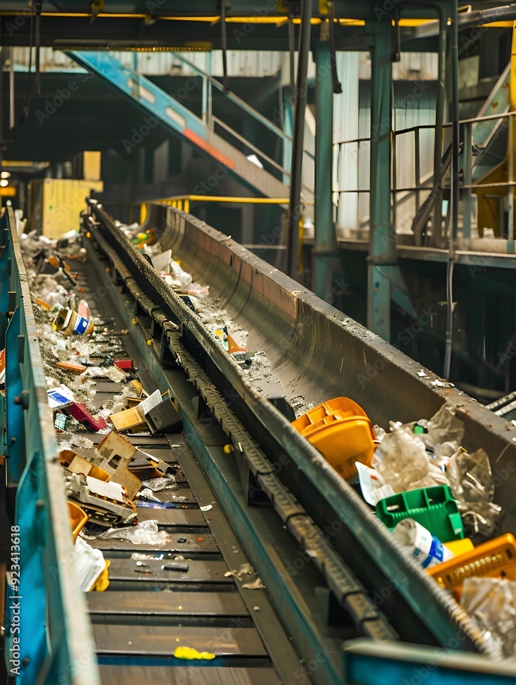 Foto de Sorting e waste separating recyclables and removing hazardous ...