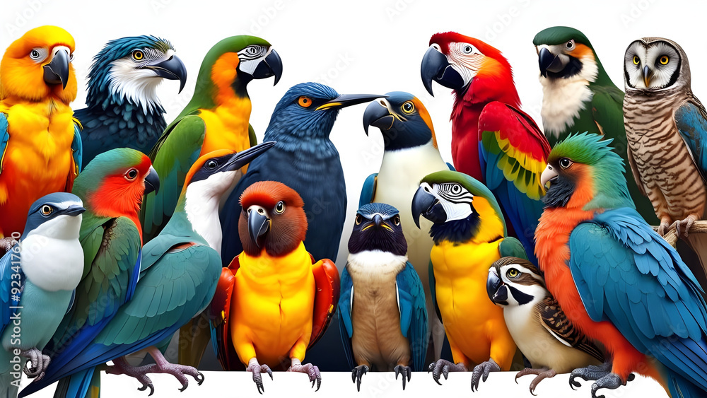 Beautiful and Colorful Birds of Different Varieties - Vibrant and ...