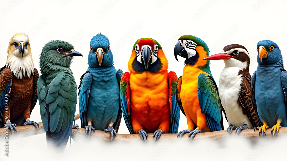 Beautiful and Colorful Birds of Different Varieties - Vibrant and ...