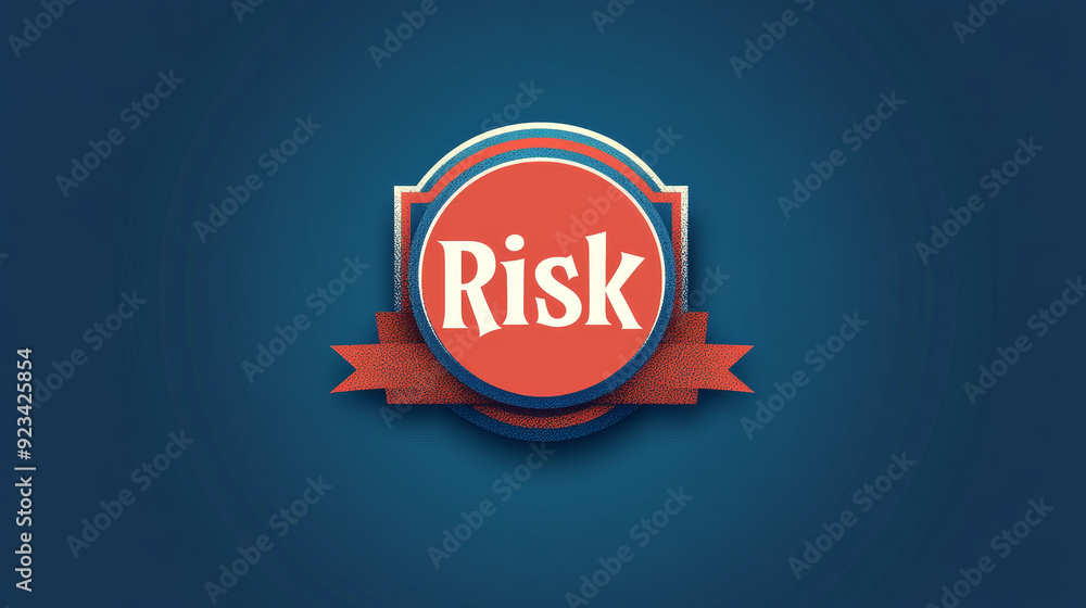 "A vector icon or logo symbol for 'Risk' featuring a high-contrast ...