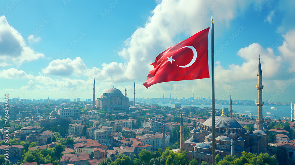flag, turkish, istanbul, freedom, turkey, day, patriotism, banner ...