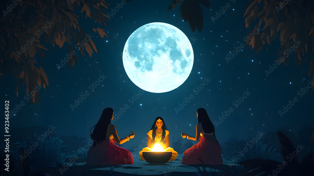 gold, moon, religion, religious, full, god, india, indian, moonlight ...