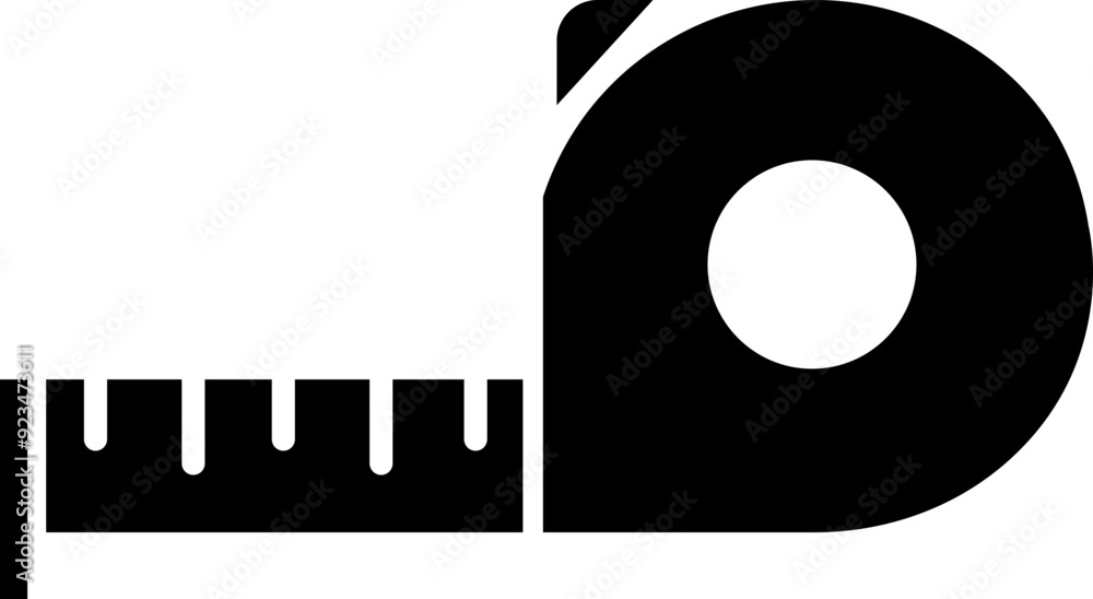 Measurement tape icon. Tape measure, Roulette construction symbol ...