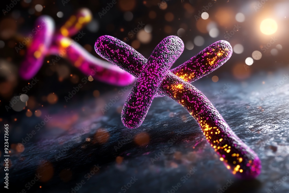 An artistic depiction of the stages of meiosis, with chromosomes ...