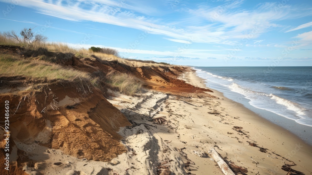 Coastal erosion, driven by natural processes and human activities ...