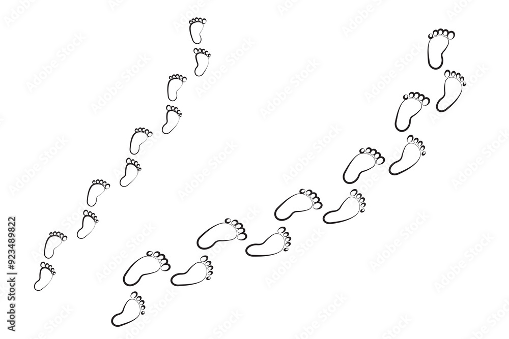 Human feet traces, footmark symbol, vector, silhouette set. Human Foot ... Human feet traces, footmark symbol, vector, silhouette set. Human Foot ...